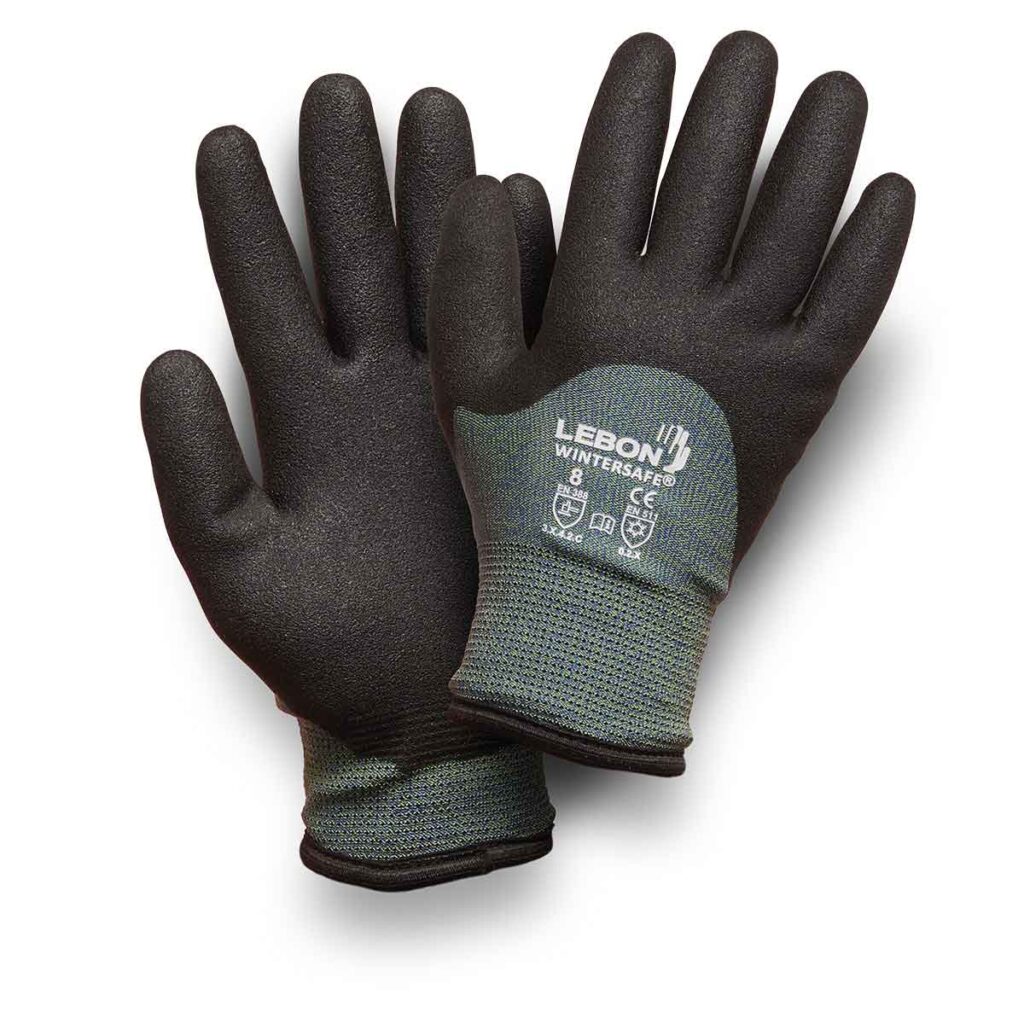 Gant de protection LEBON contre le froid, WINTERSAFE. Enduit au 3/4 ...